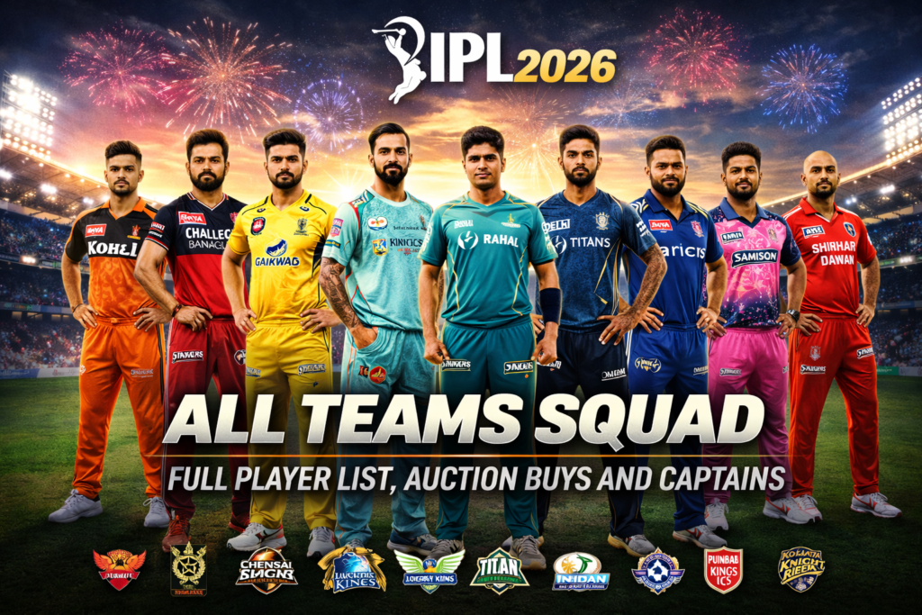 IPL 2026 All Teams Squad: Full Player List, Auction Buys and Captains ...